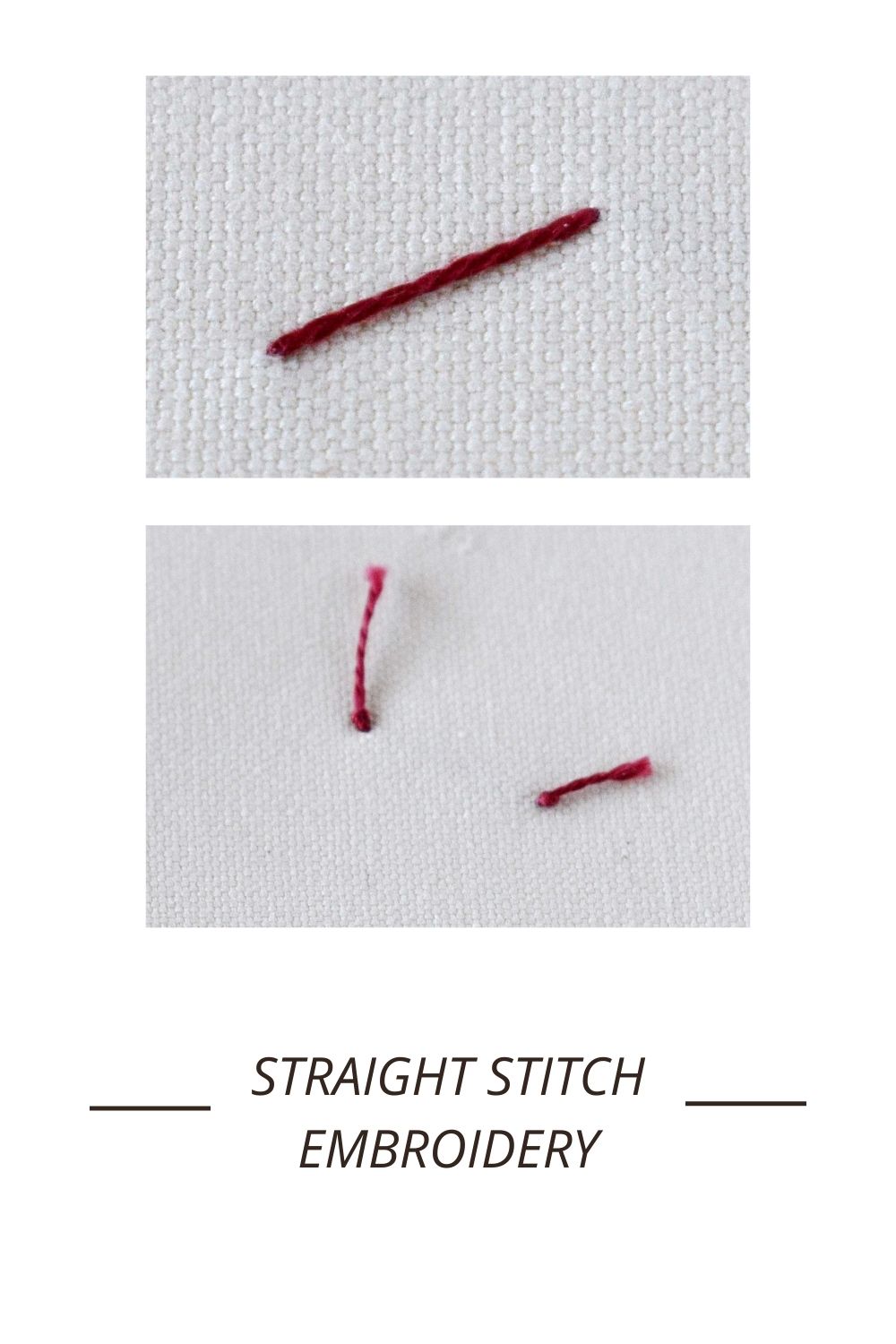 Practical Embroidery - Straight stitch embroidery